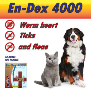 3 Box Endex 4000 Pet pill Remove Ticks and Fleas for SMALL Cats & Dogs ...